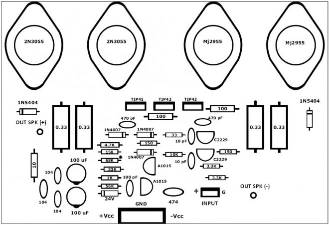 120W Power Amplifier + Power Supply - Circuit Scheme 120W Power Amplifier + Power Supply - Circuit Scheme